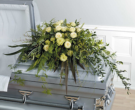 Natural Reflections Casket Spray arranged by a florist in Lexington, KY ...